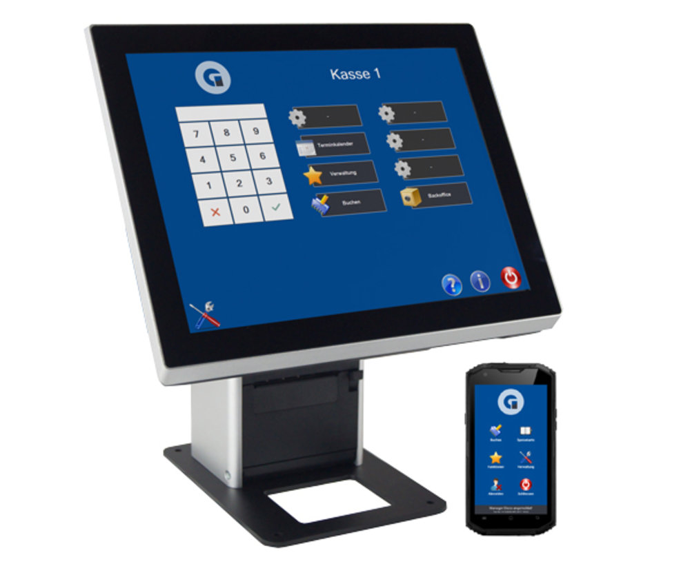 Kassensystem 2025 TSE Gastronomie All in One Kasse 15 Zoll Touch mit Kellner Bestellterminal ...